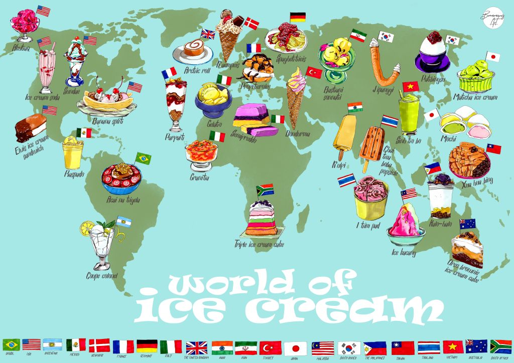 The world map of ice cream – Bonaramis Blog and Portfolio
